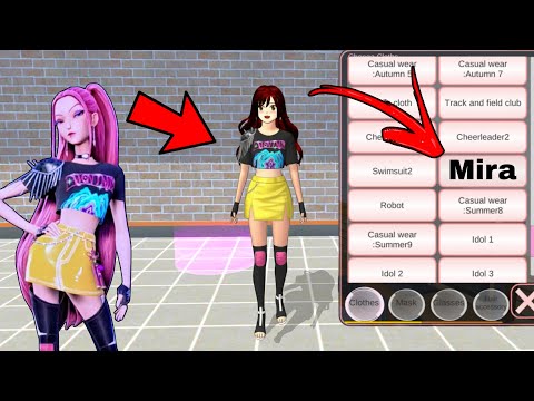TUTORIAL MIRA KPOP DEMON HUNTER CHARACTER ANIME SAKURA SCHOOL SIMULATOR 