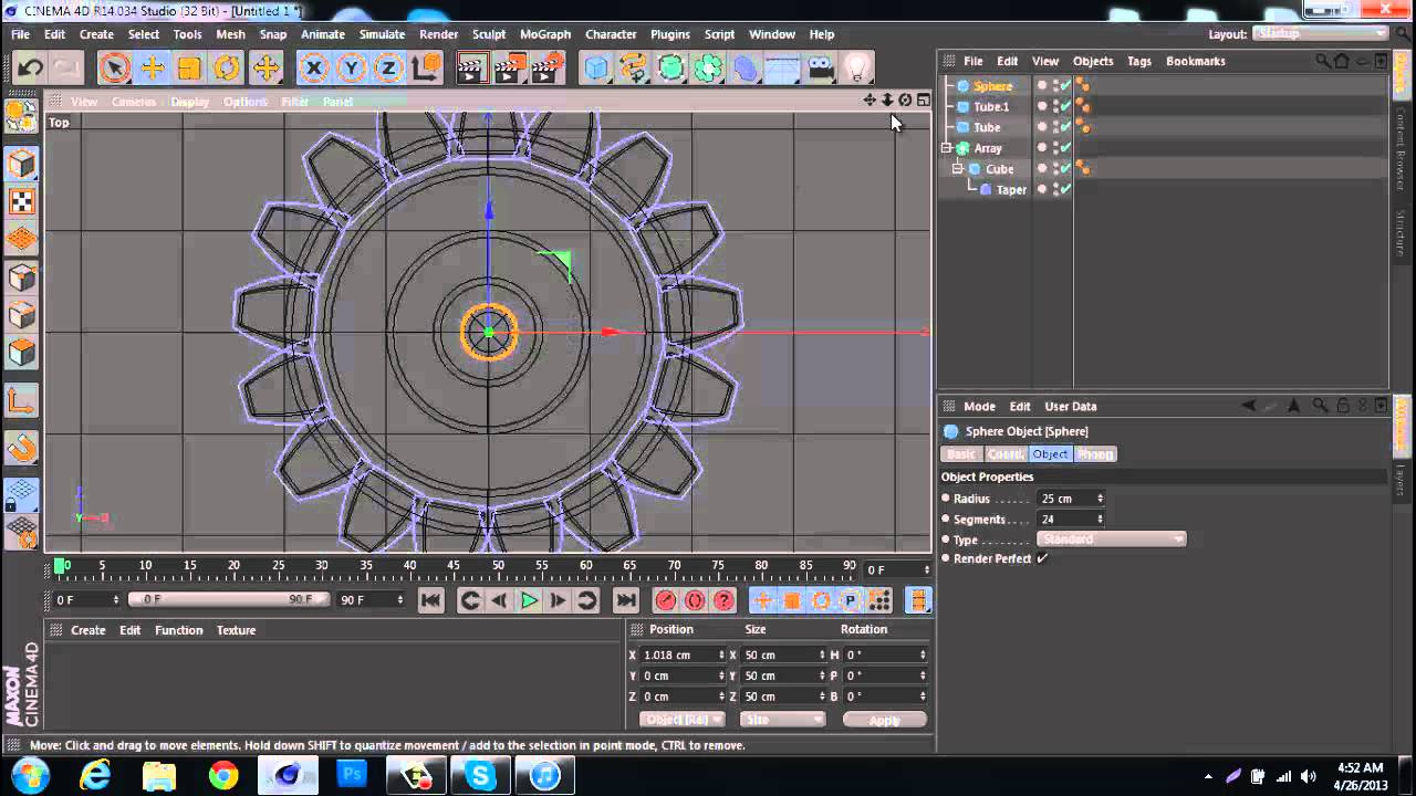 How to make a Cog Gear in Cinema 4D - YouTube