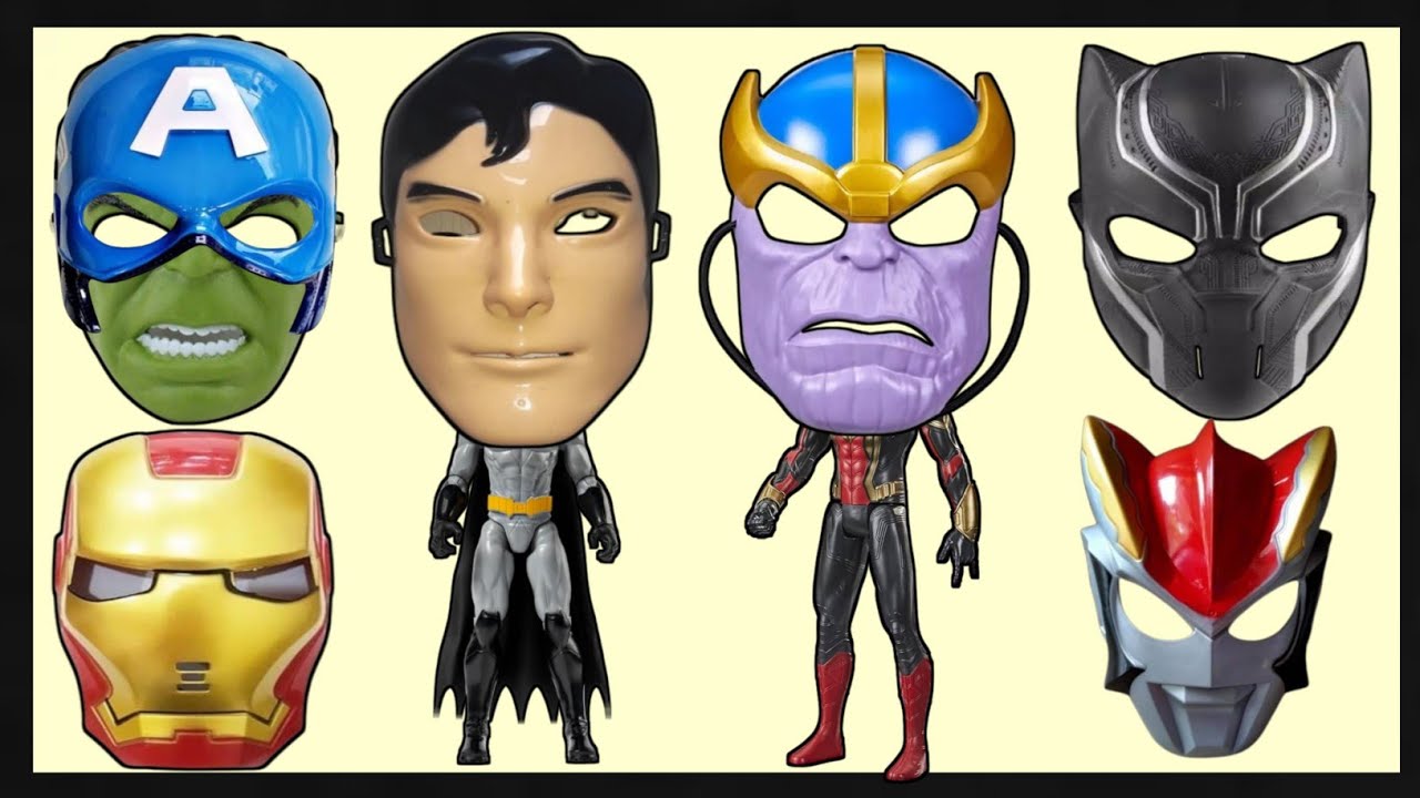 Avengers superhero mask review || Spider-Man, Iron-Man, Superman, Thor ...