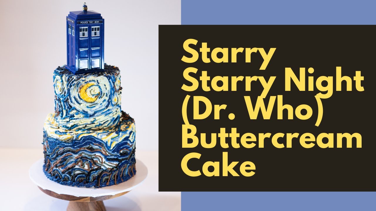 Starry Night Tardis Cake
