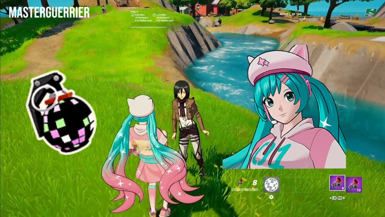 Battle Emote NEW Music Pass Neko Hatsune Miku Skin - YouTube