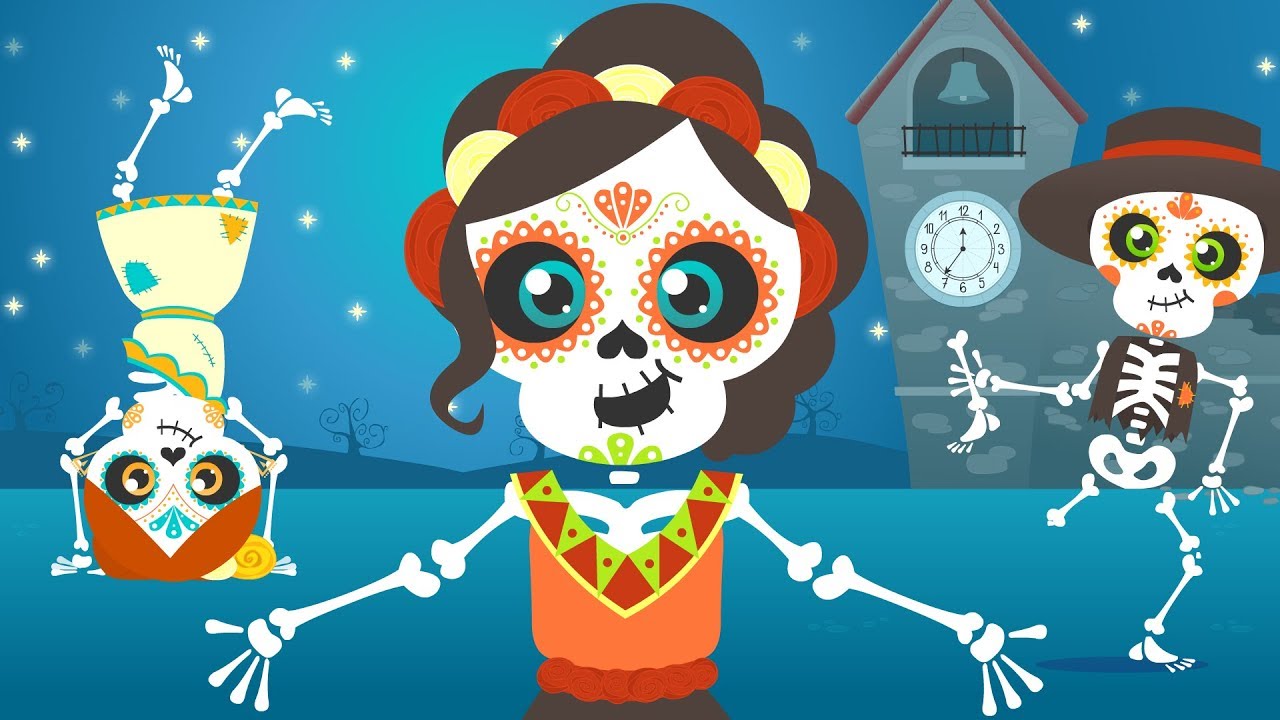 THE SKELETONS SONG 💀 The Skeletons Dance | Nursery Rhymes for children ...
