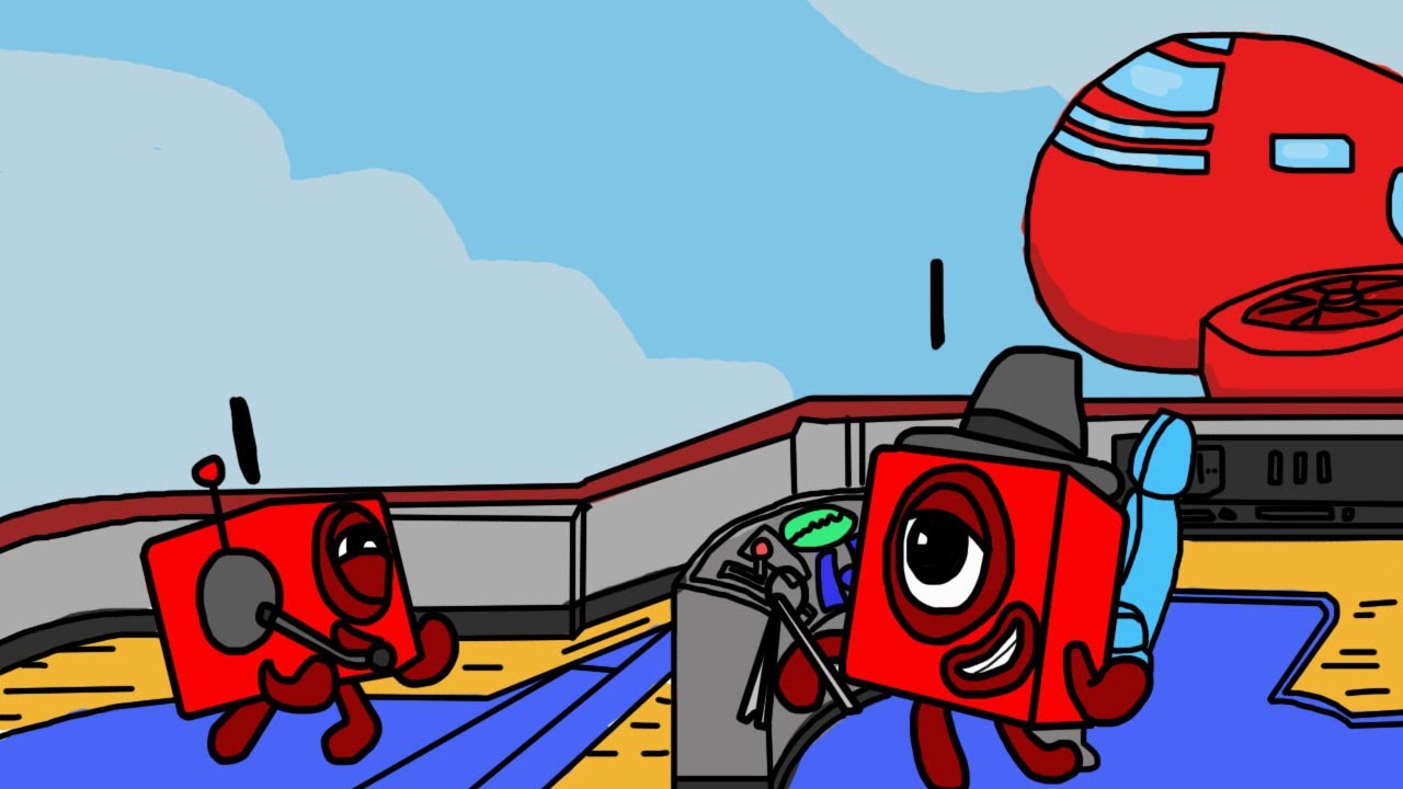 Numberblocks borrow airship among us to see the clouds - Numberblocks ...