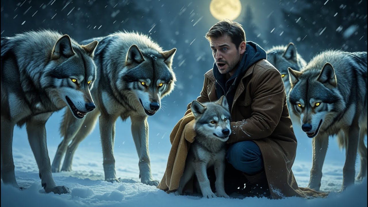 Frozen Wolves Beg Man for Help in a Snowstorm | Heartwarming Winter ...