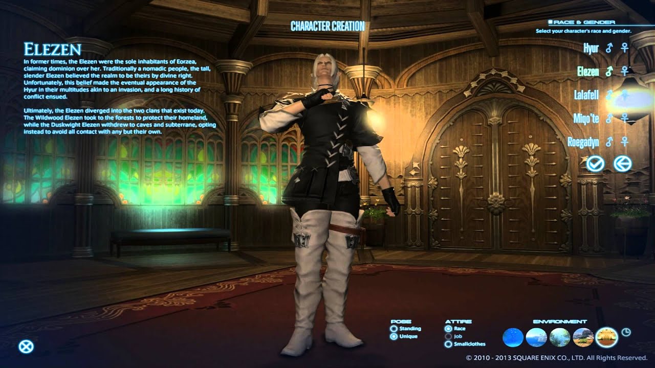 Final Fantasy XIV A Realm Reborn, Male Elezen - YouTube