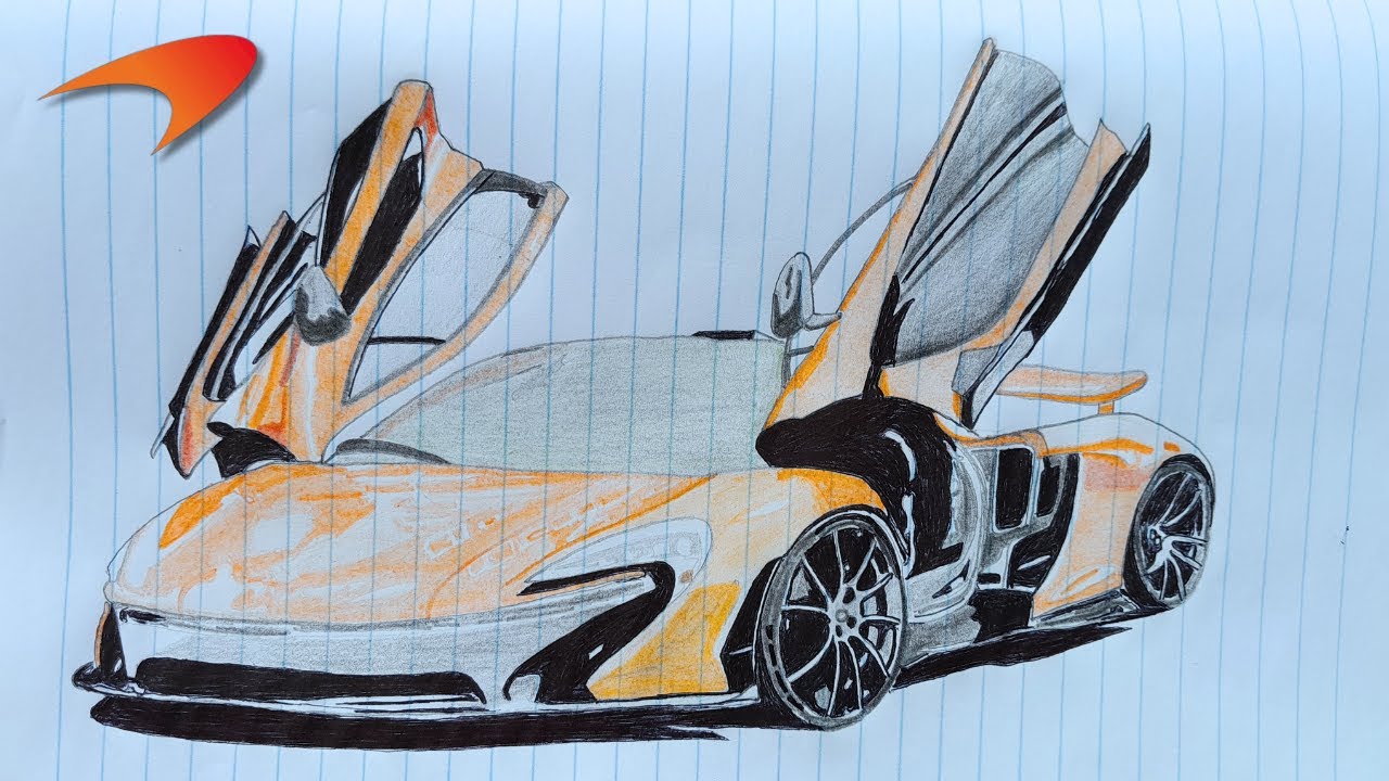 How to Draw a Car | McLaren | Step-by-step - YouTube