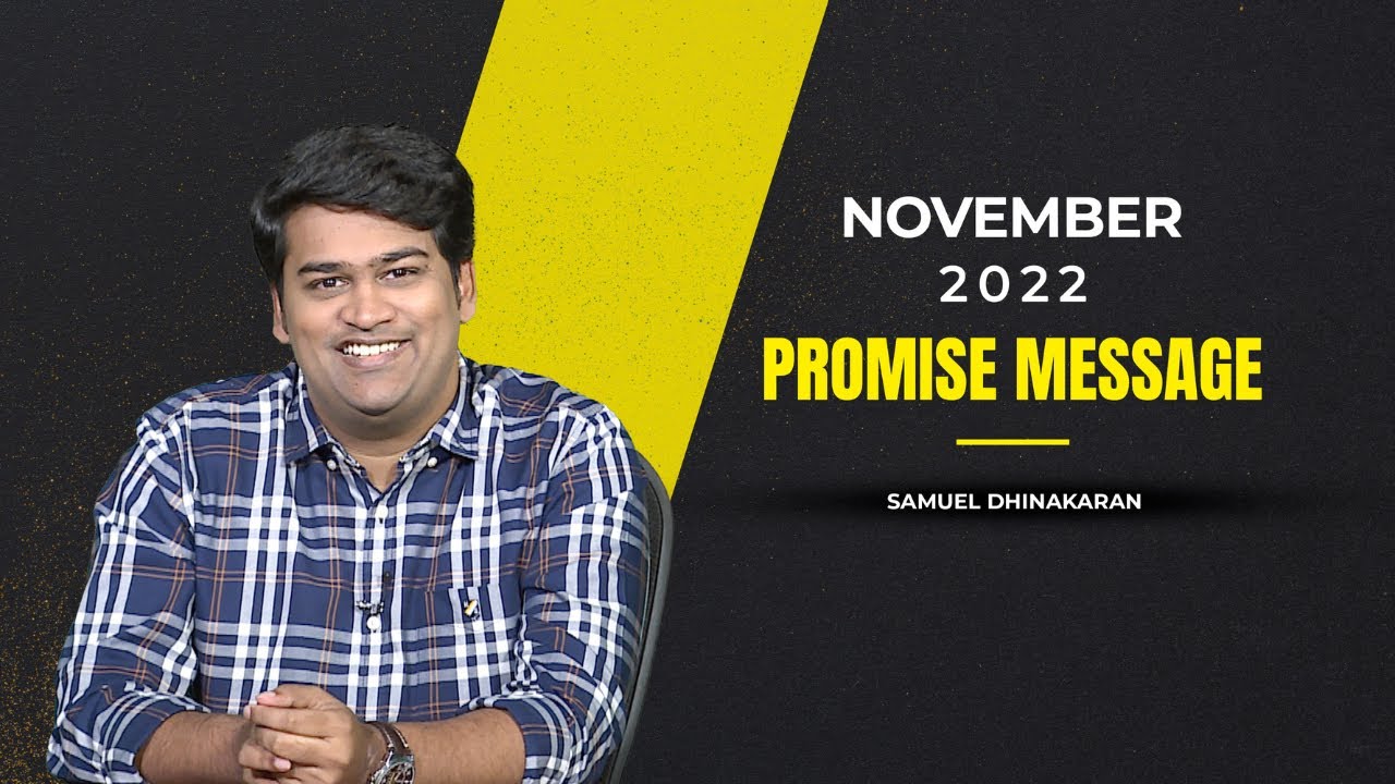 What Are You Doing with Your Time ? | November Promise Message 2022 ...
