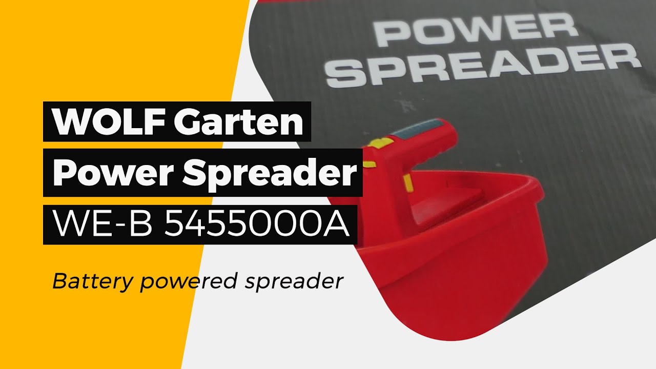 WOLF Garten Power Spreader WE-B 5455000A - Battery powered spreader ...