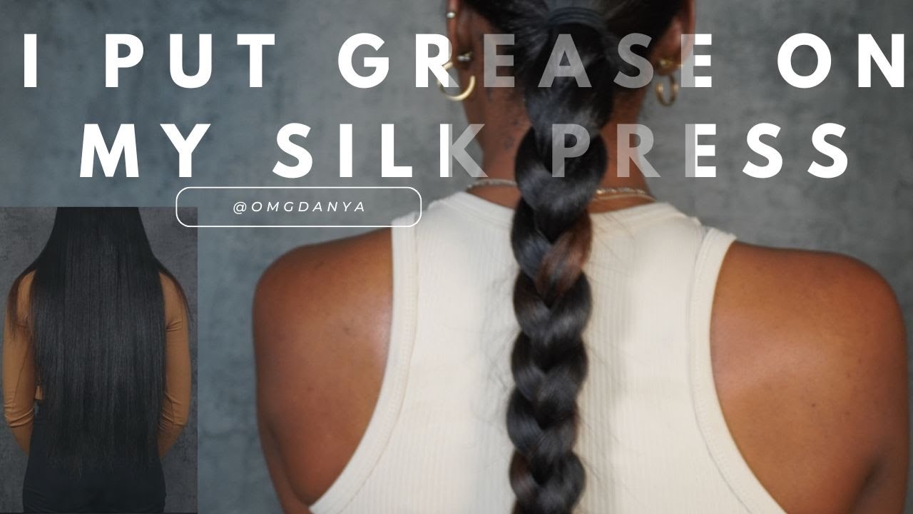 Putting Grease on my silk press - YouTube
