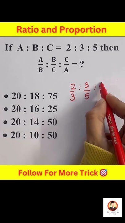 Ratio and Proportion Tricks 🔥 | Math Reasoning Trick 😎 | @TrickwithIITian - YouTube