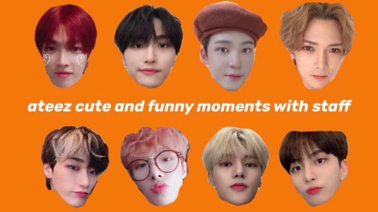 ateez cute and funny moments with staff - YouTube