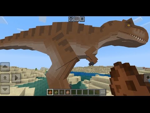 NEW RELEASED PALEOCRAFT DINOSAURS ADDON IN MINECRAFT PE - YouTube