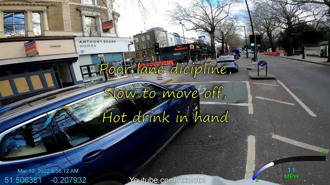 Spidey senses said don't get in front or beside. Phone use, Poor lane ...