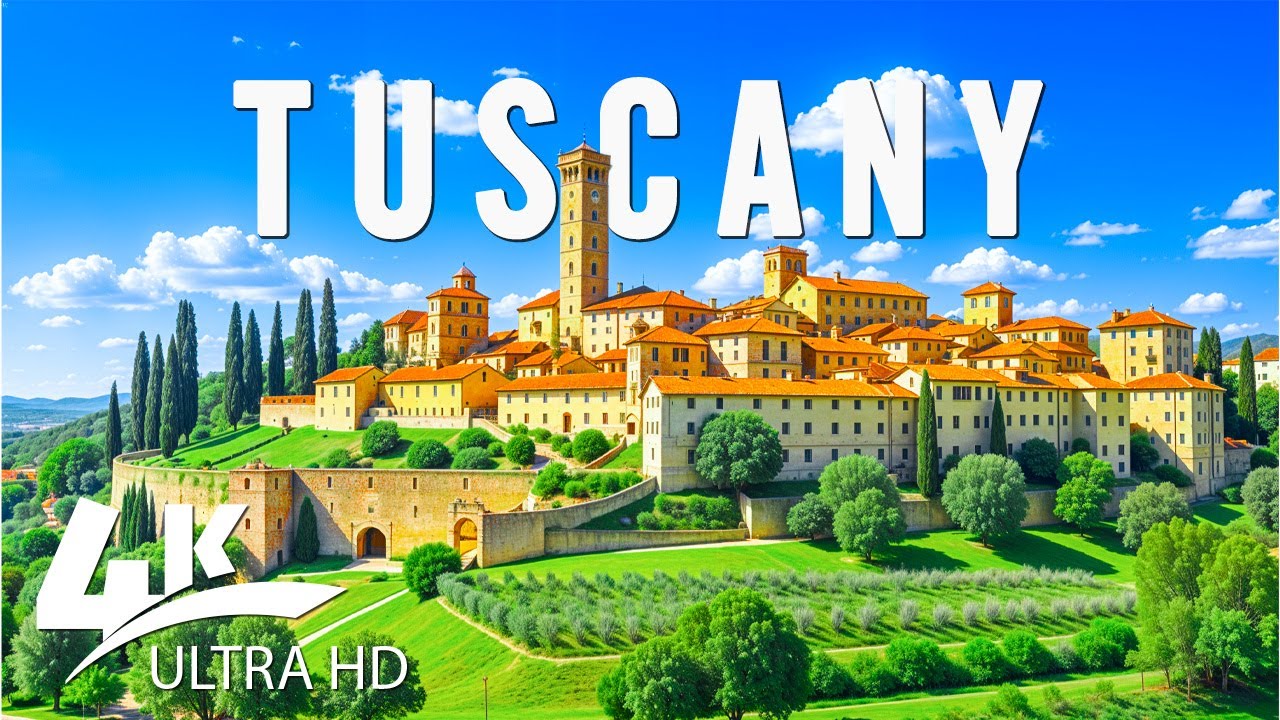 FLYING OVER TUSCANY 4K - Wander Through Rolling Hills, Vineyards, and ...