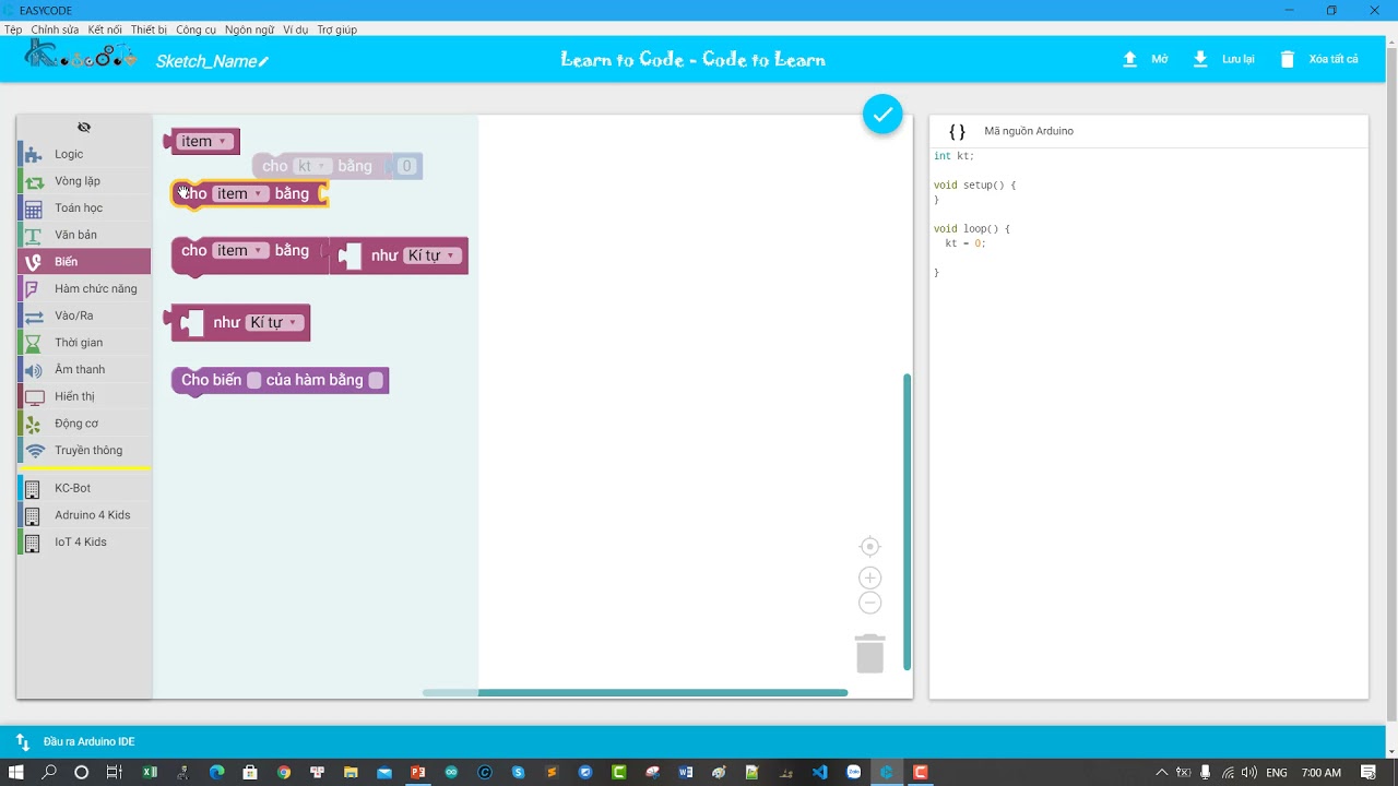 Những lưu ý khi sử dụng phần mềm lập trình kéo thả Easycode - P3(Tạo ...