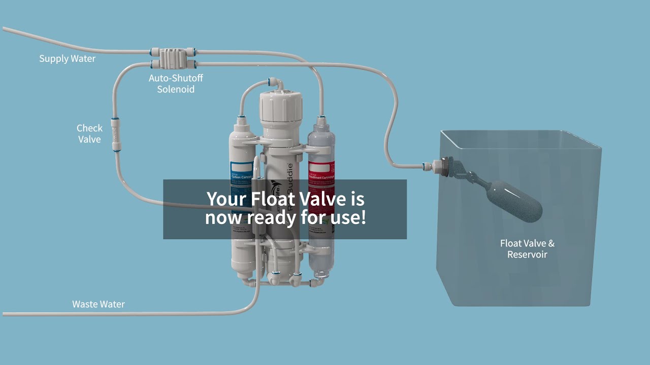 Installing the Aquatic Life Float Valve Kit on an RO Unit - YouTube