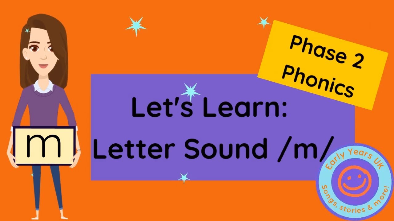 Letter Sound m- Phonics lesson Phase 2 Set 2 - YouTube