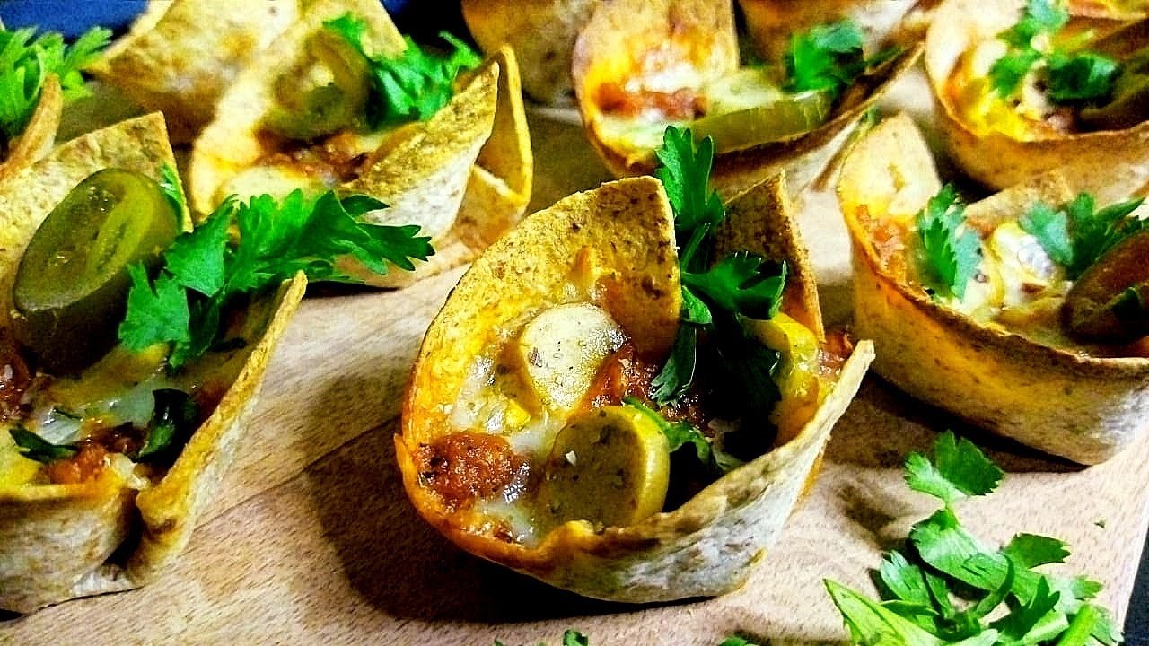 Mini Taco Cups || How To Make Crunchy Taco Cups || Taco shells || super ...