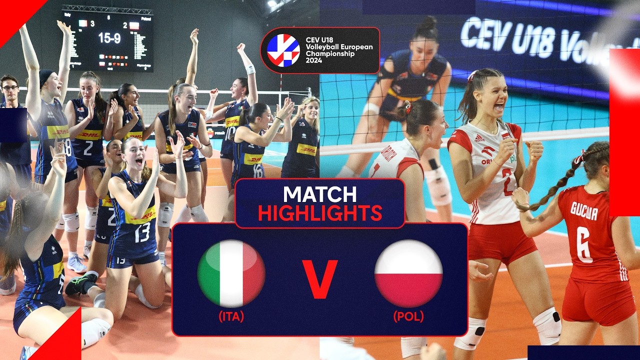 Highlights | Italy vs. Poland - CEV U18 Volleyball European Championship 2024 | Bronze Medal W ...