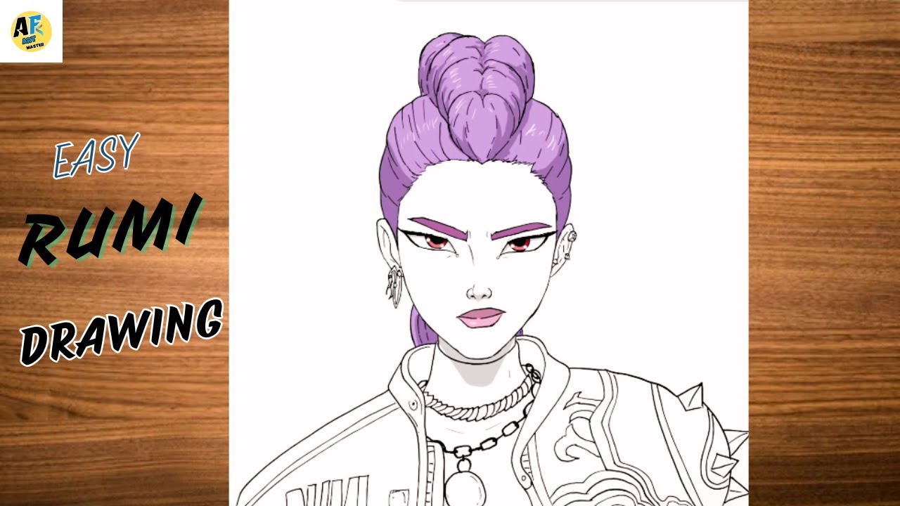 How to Draw Rumi from K‑Pop Demon Hunters || How To Draw Beautiful ...
