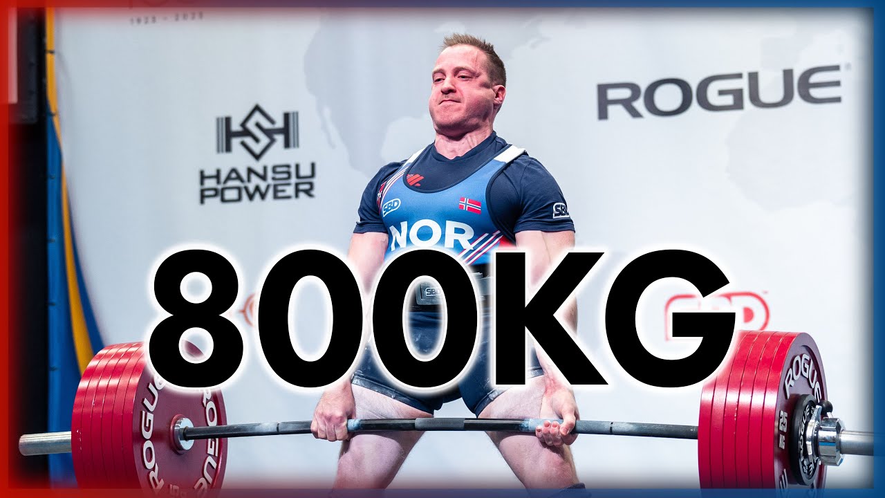 Kjell Bakkelund - 800kg @ 74kg World Record Total - YouTube