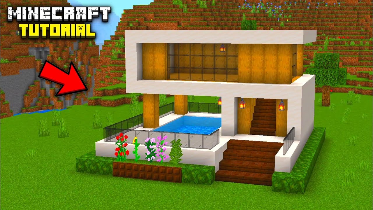 Minecraft: How To Build a Easy Modern House (Tutorial) #8 - YouTube