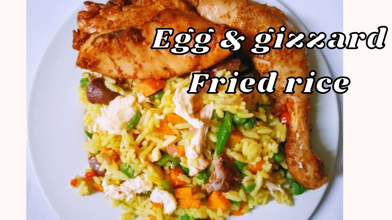 Party fried rice with egg and chicken gizzard - YouTube