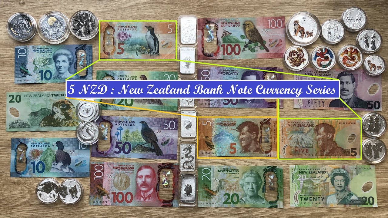 New Zealand Currency Bank Note Series : 5 New Zealand Dollar (5NZD Bank ...