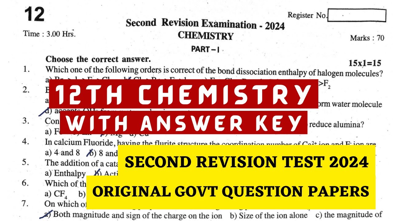 12th Chemistry Second Revision Test 2024 Question Paper 12th 12th-chemistry-second-revision-test-2024-question-paper-12th