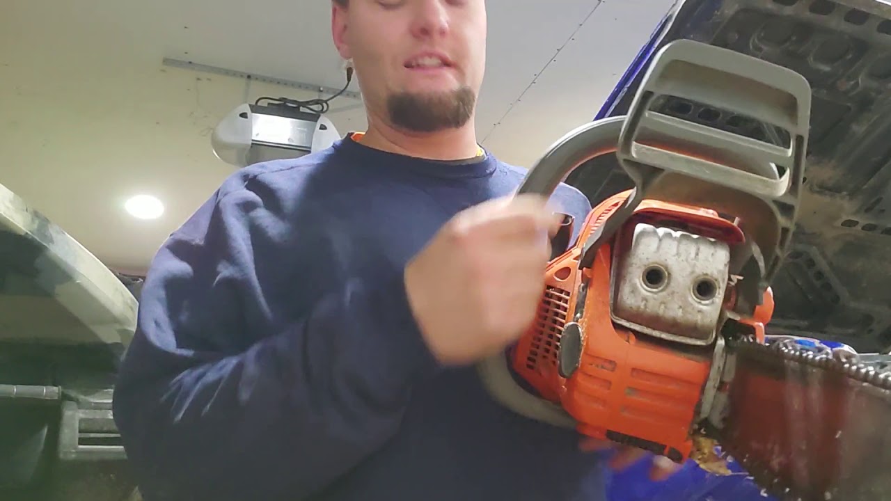 Husqvarna 435 muffler mod part 1 - YouTube