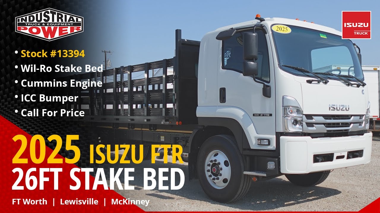2025 Isuzu FTR 26ft Stake Bed (Removable Stakes) ICC Bumper - WilRo ...