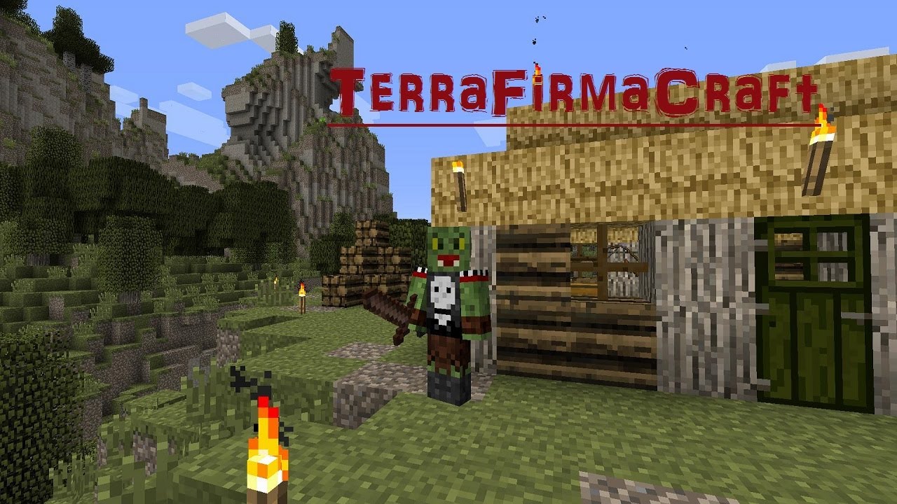 TerraFirmaCraft (Part 6) Building A House - YouTube