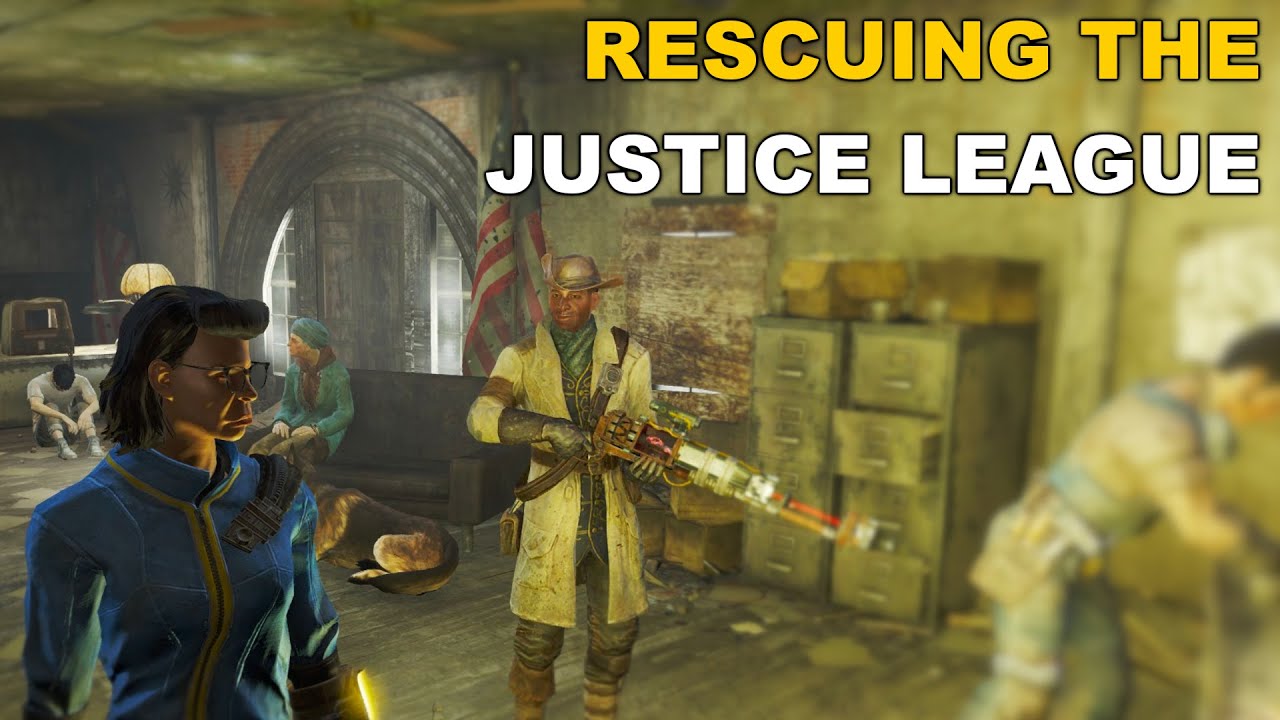 Rescuing Preston and the Justice league in Fallout 4 - YouTube
