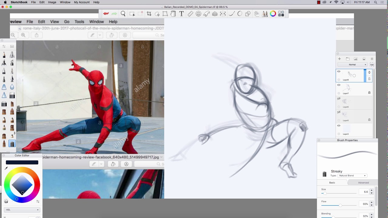 Action Pose Drawing Spiderman Part 02 - YouTube