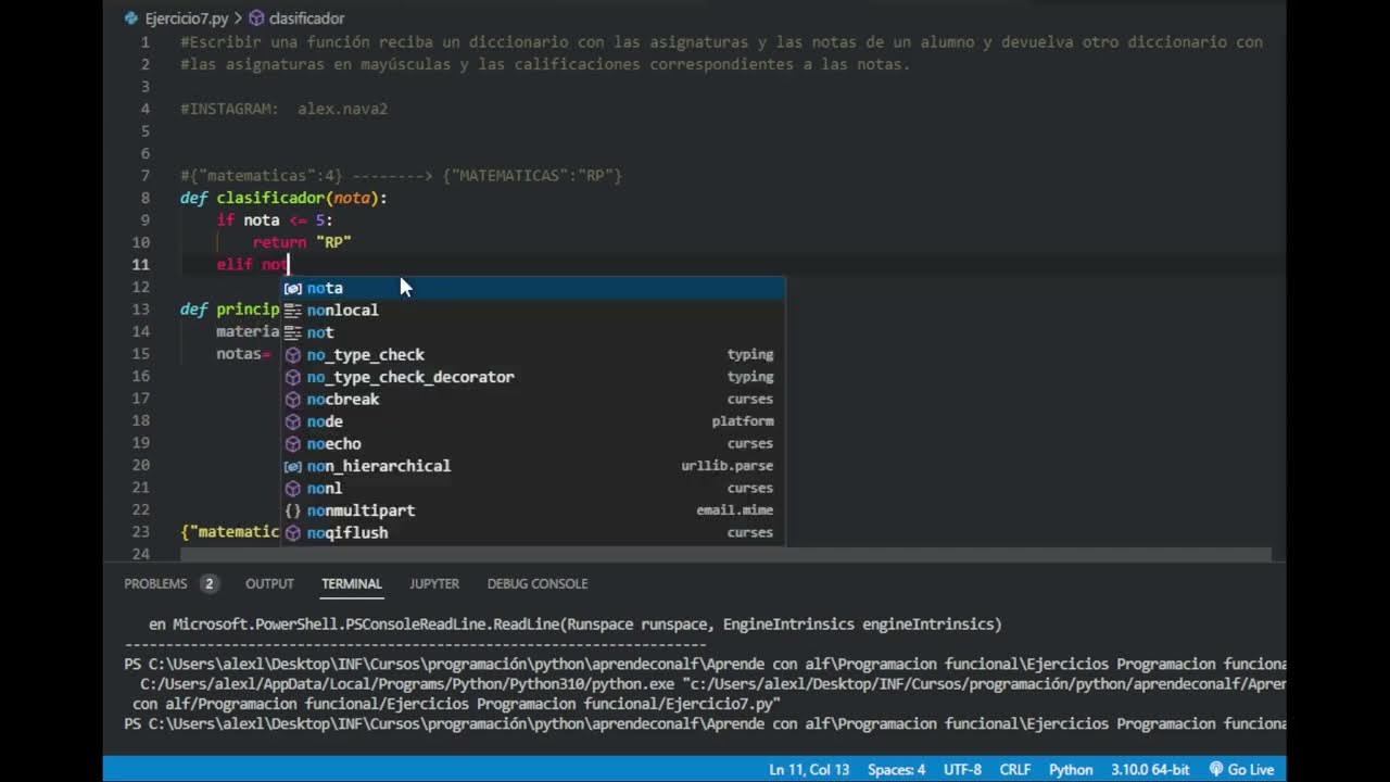 Ejercicio 7 - Programación Funcional - Python - YouTube