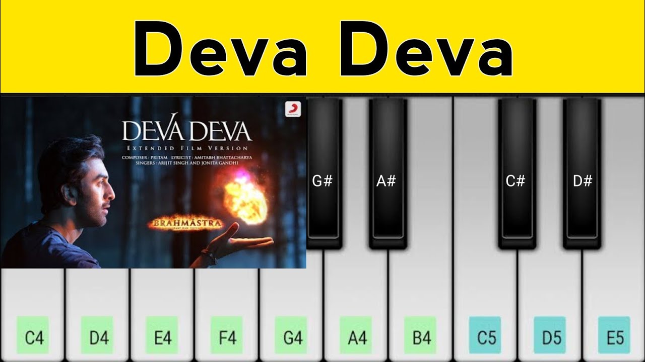 Deva Deva Piano Tutorial | Brahmāstra - YouTube
