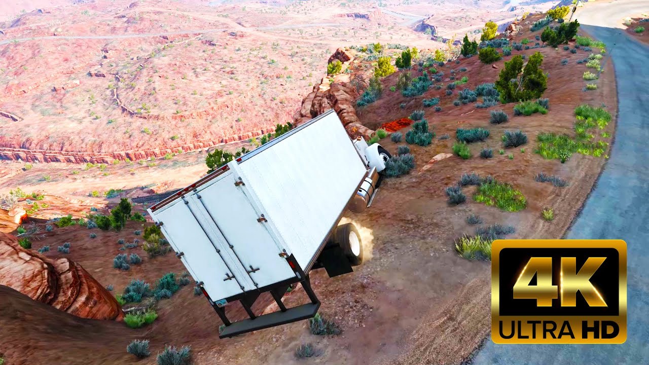 Cliff Drops #1 - BeamNG.Drive - YouTube