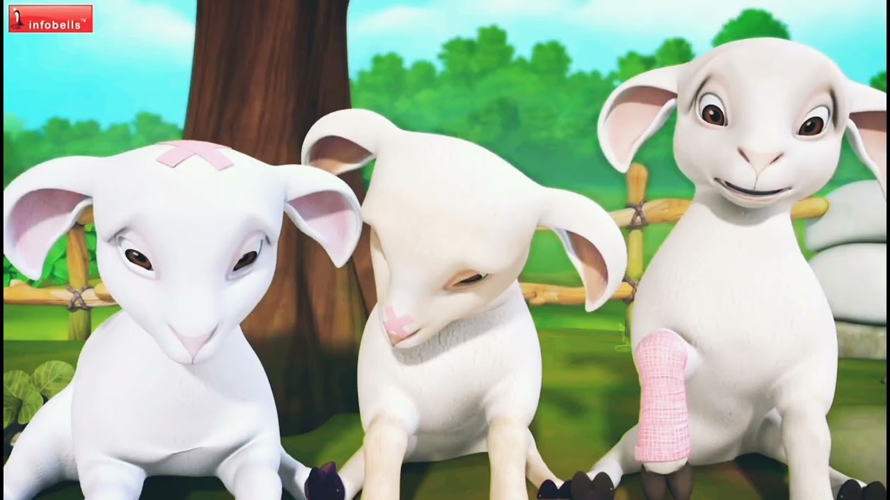 ஐந்து ஆட்டுக்குட்டிகள் துள்ளி குதித்தது Kids Songs | Infobells Nursery ...