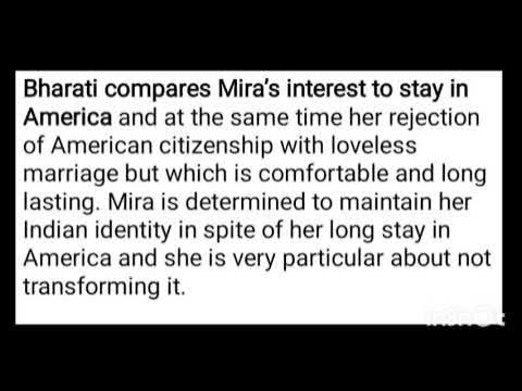 Two ways belongs to America by Bharati Mukerjee summary - YouTube