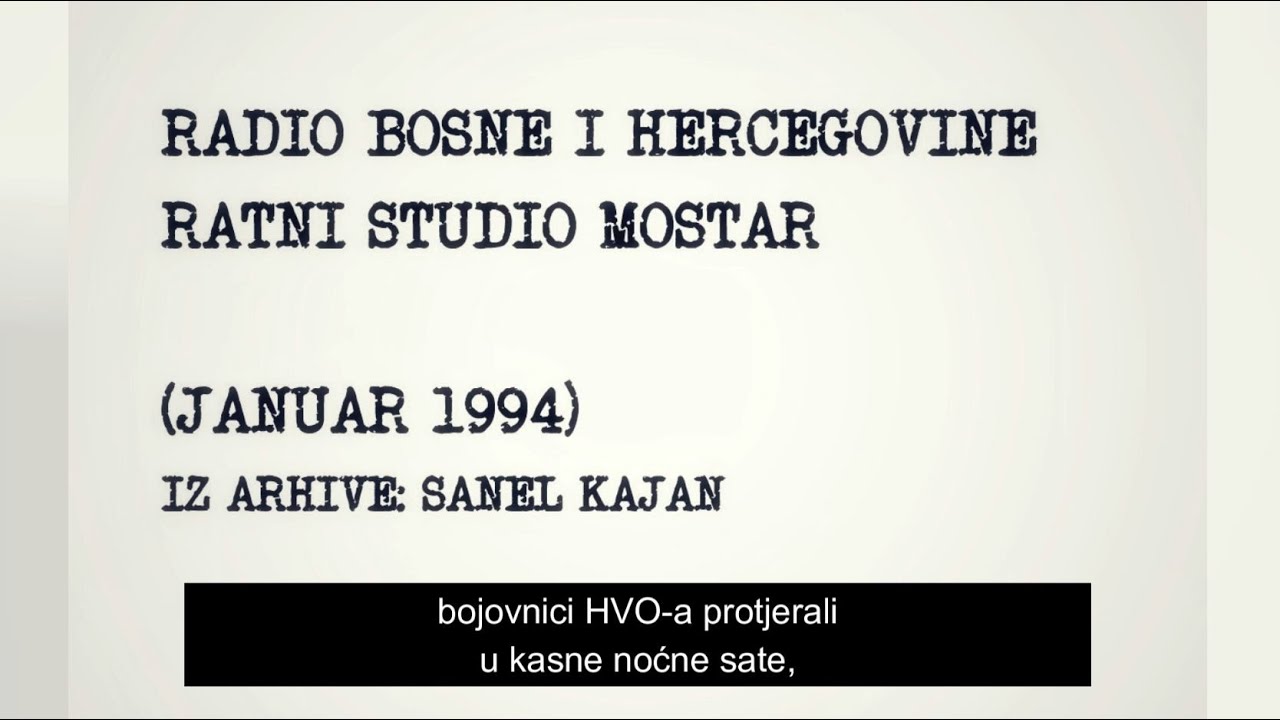JANUAR 1994. - VIJESTI - RADIO BIH RATNI STUDIO MOSTAR - YouTube