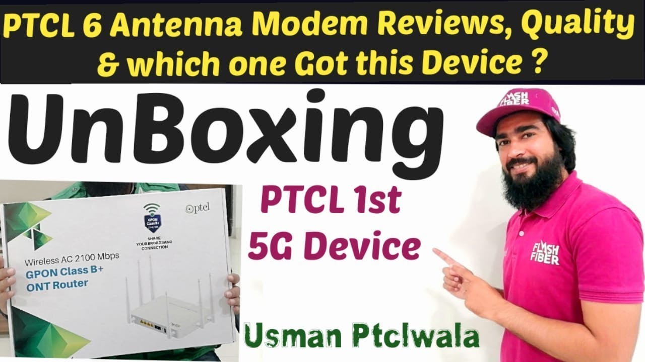 6 antenna device unboxing ptcl flash fiber details Gpon fiber ptcl 5G ...