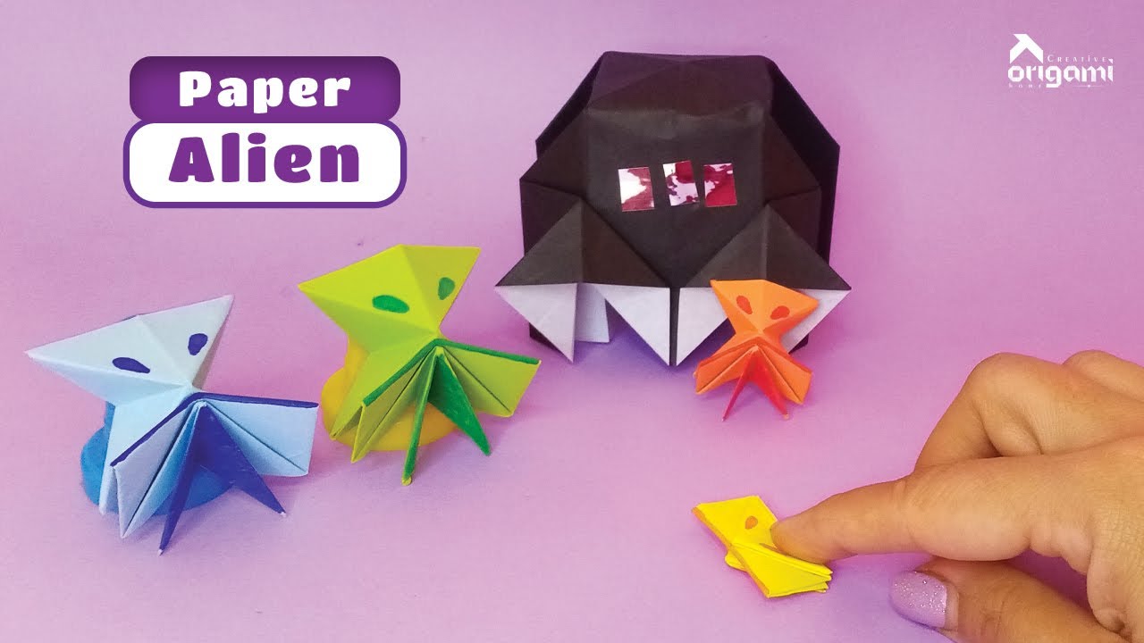 how to make a paper alien - jumping - YouTube