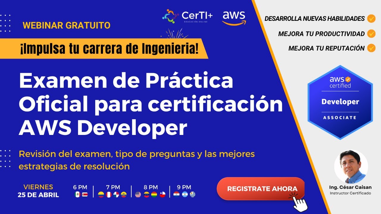 Examen de Práctica Oficial para certificación AWS Developer - YouTube