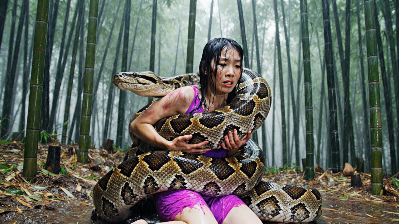 Giant Reticulated Python Attacks Woman In Bamboo Forest - Rescue Team Saves Victim From Snake ...