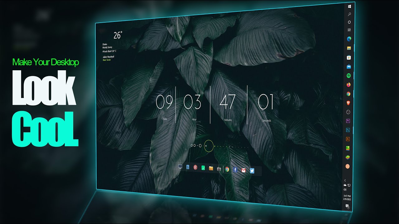 How To Make Your Laptop Or Desktop Look Cool | Windows 10 Theme ...