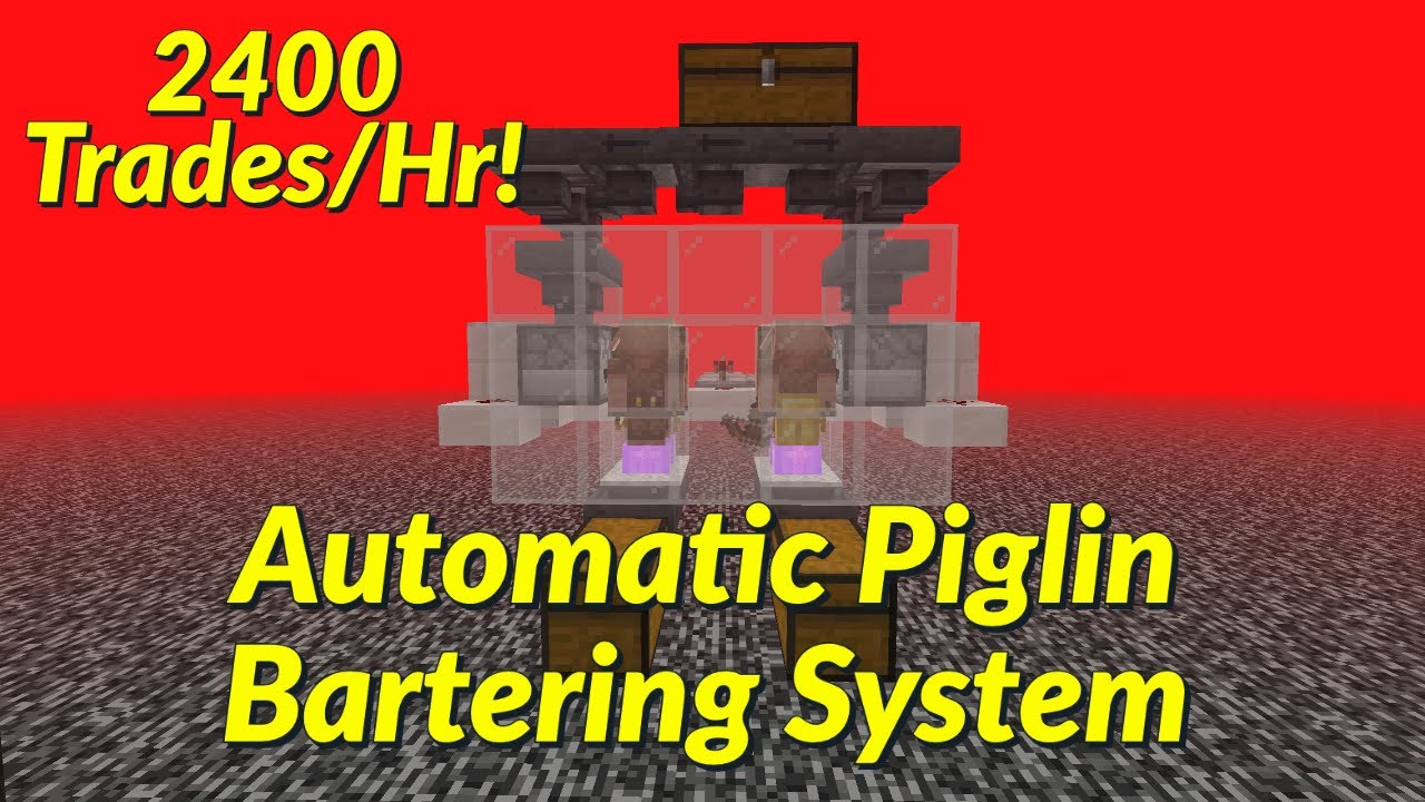 Simple Piglin Bartering System Tutorial! | Best, Easy Minecraft 1.17 ...