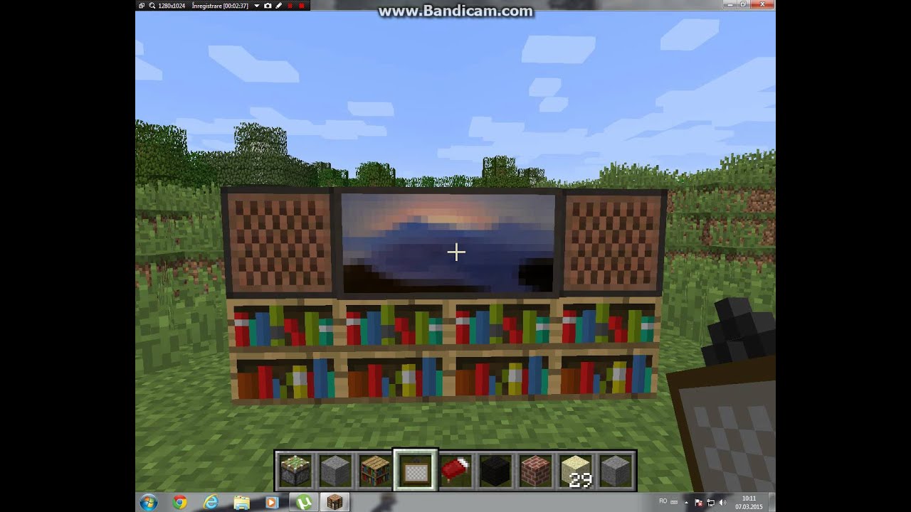 Minecraft episodul 1 canapea , televizor si semineu - YouTube