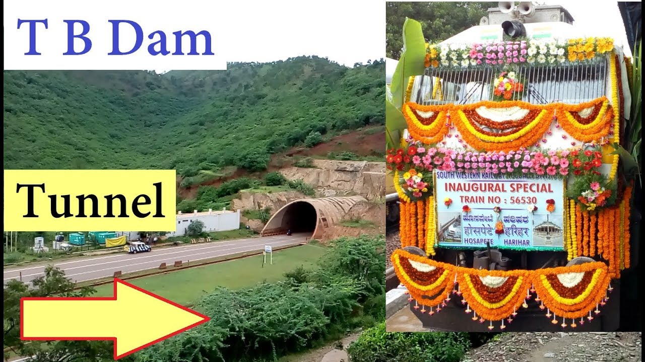 Spectacular View of T B Dam | New Train on Top of Tunnel - YouTube