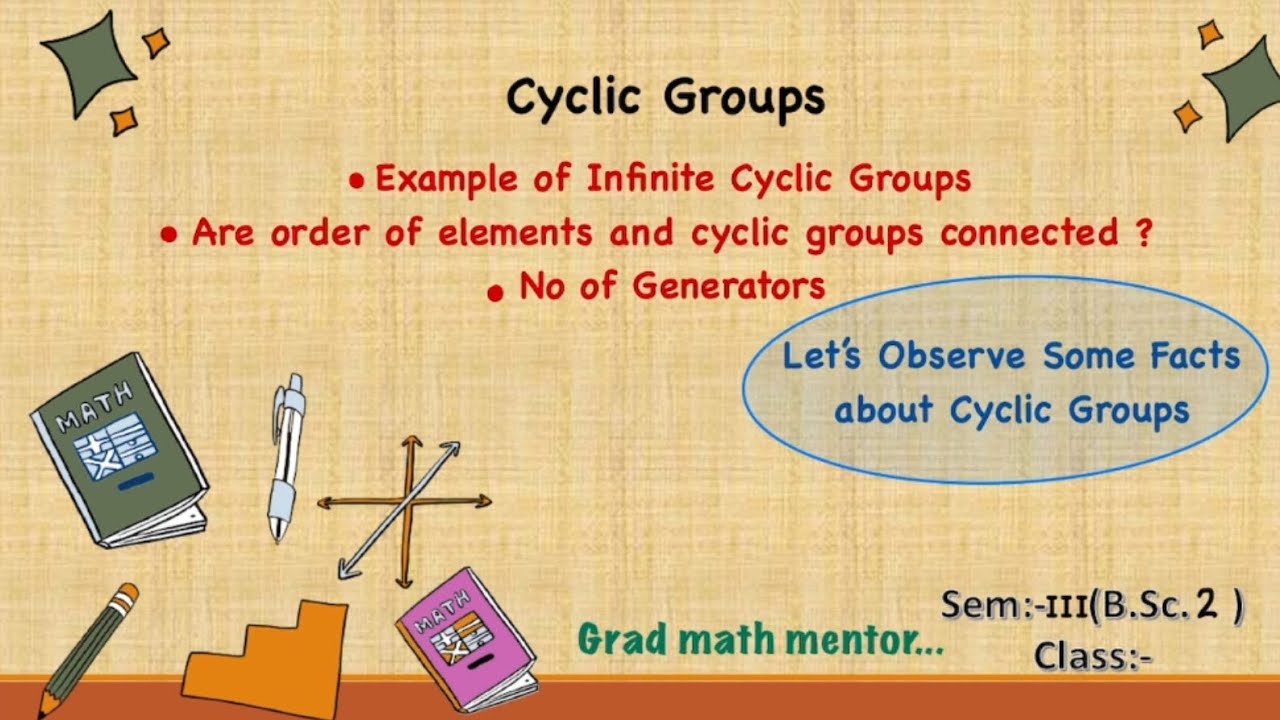 Cyclic Group (Part 2) | Algebra | B.Sc. III Sem - YouTube