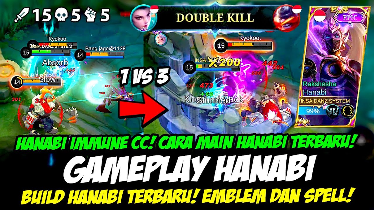 CARA MAIN HANABI IMMUNE CC EMBLEM HANABI & BUILD HANABI TERSAKIT 2023 ...